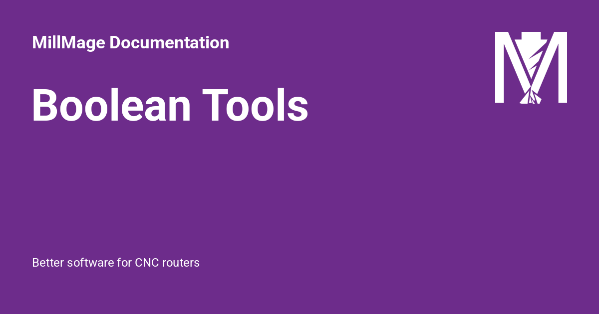 Boolean Tools - MillMage Documentation