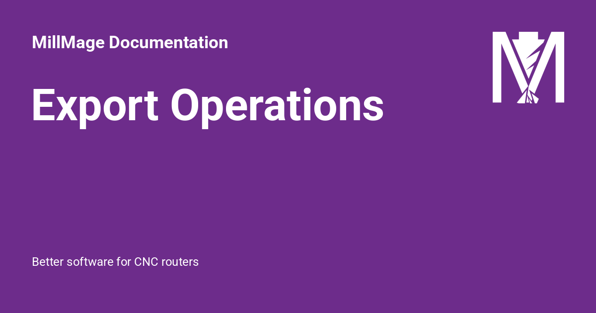 Export Operations - MillMage Documentation