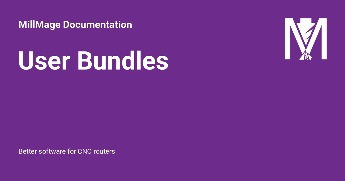 User Bundles - MillMage Documentation